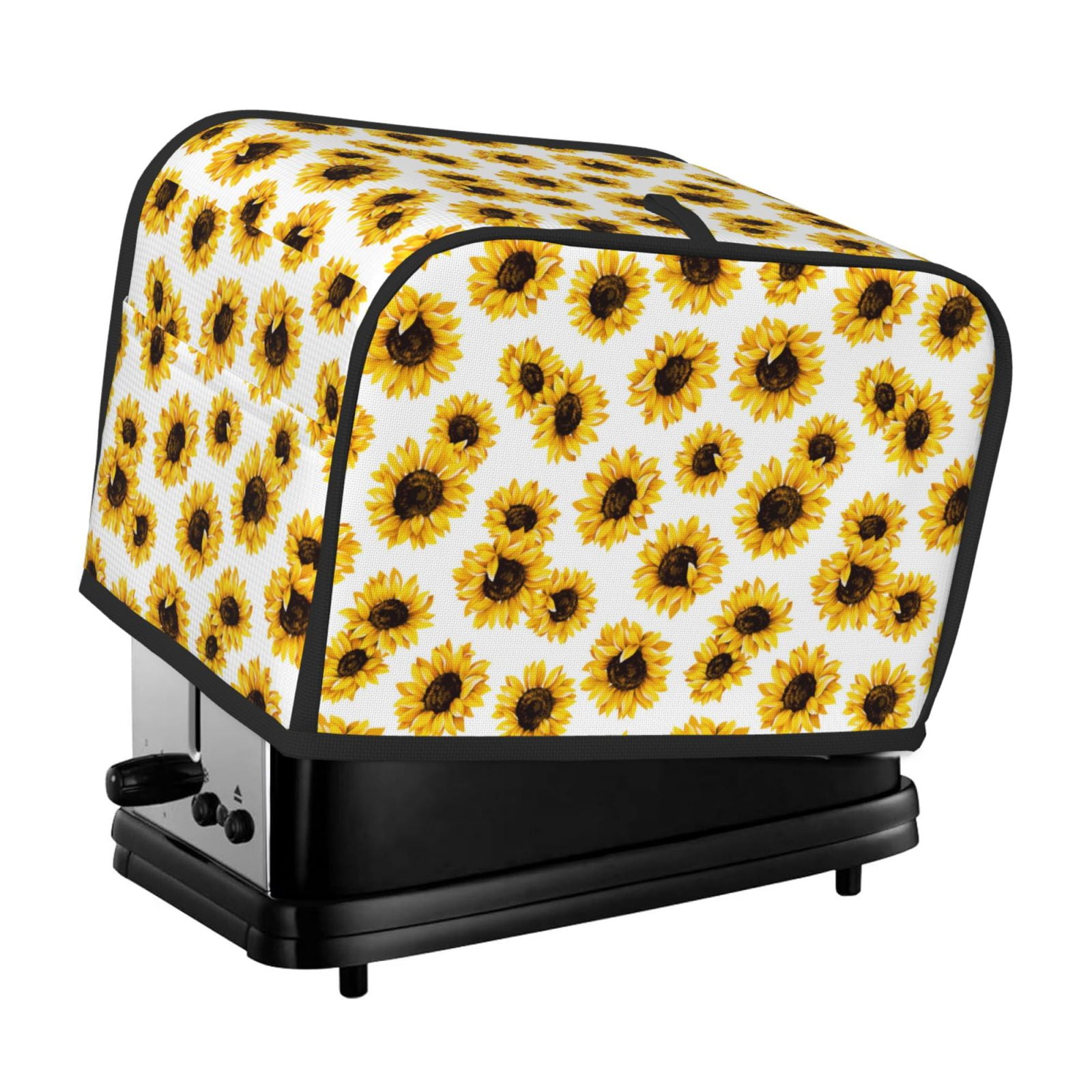 2 Slice Toaster Cover with Pockets - cute yellow Sunflowers white Water ...