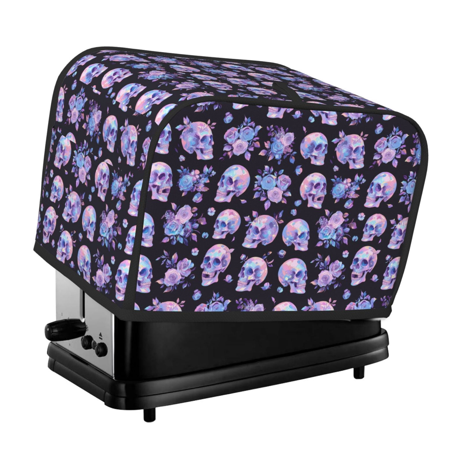 2 Slice Toaster Cover with Pockets - flower Skull rose Water Proof ...