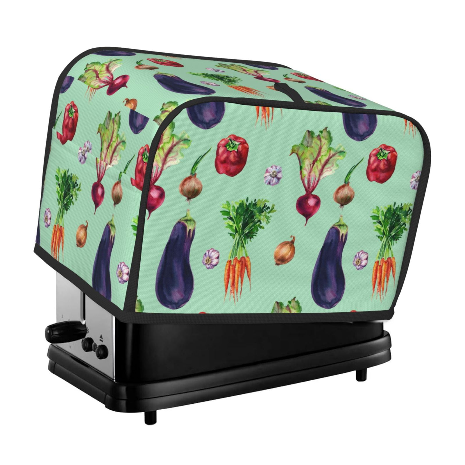 2 Slice Toaster Cover with Pockets - onion garlic Eggplant Water Proof ...