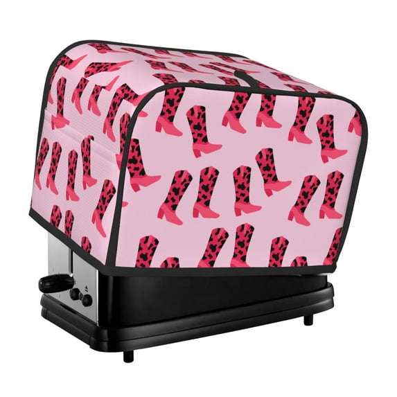 2 Slice Toaster Cover with Pockets - pink cowgirl red boots Western ...