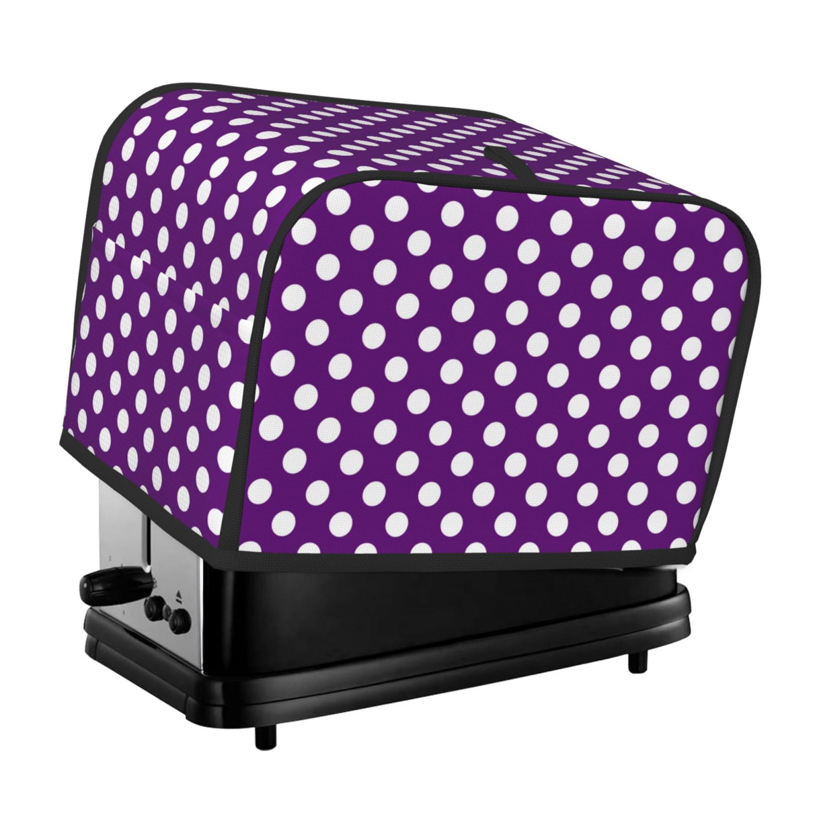 2 Slice Toaster Cover with Pockets - purple polka dot Water Proof ...