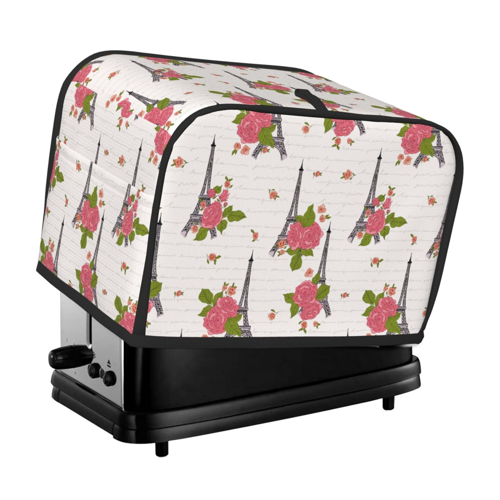 2 Slice Toaster Cover with Pockets, roses Tower flower Bread Machine ...
