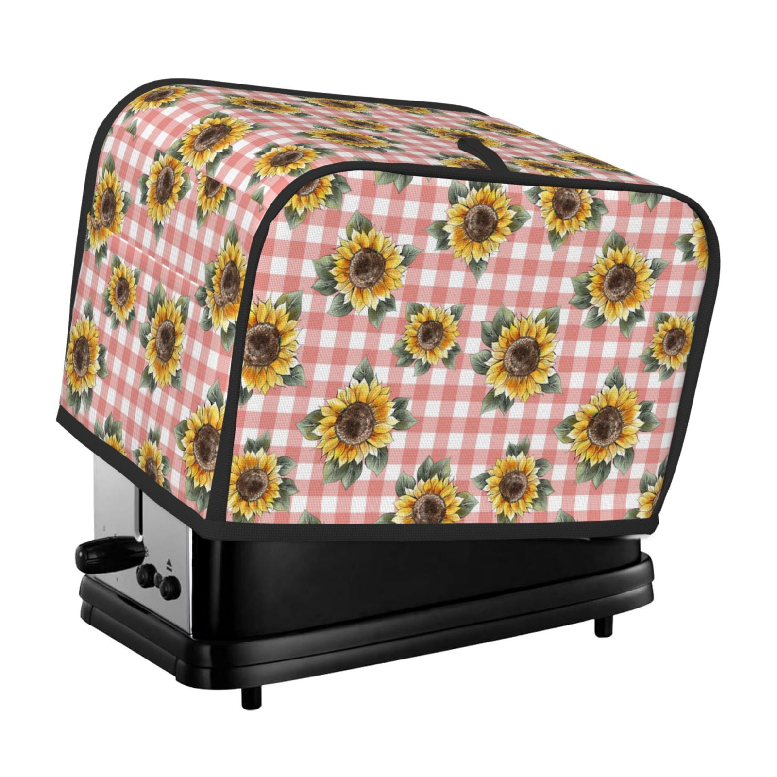 2 Slice Toaster Cover with Pockets - sunflowers checkered pink plaid ...