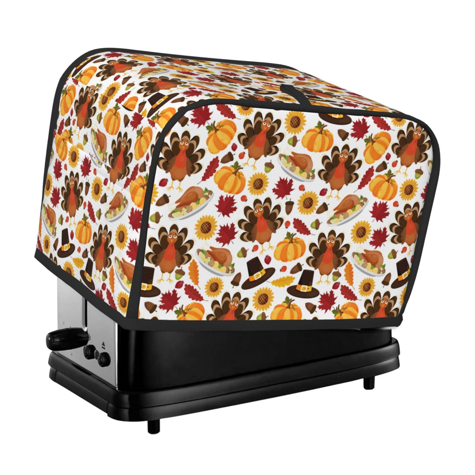 2 Slice Toaster Cover with Pockets - turkey hat Pumpkin Water Proof ...