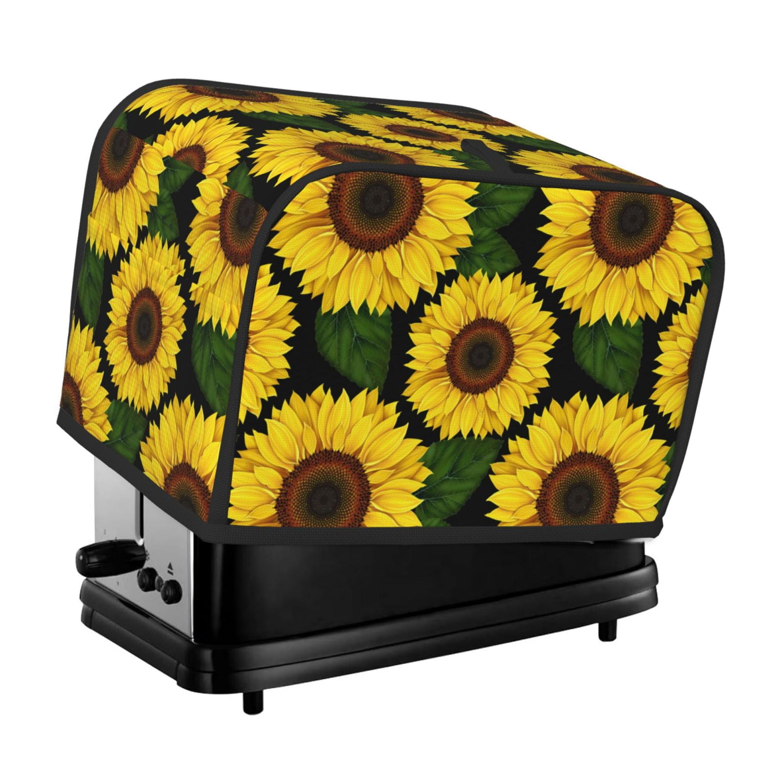 2 Slice Toaster Cover with Pockets - yellow Sunflower Realistic ...