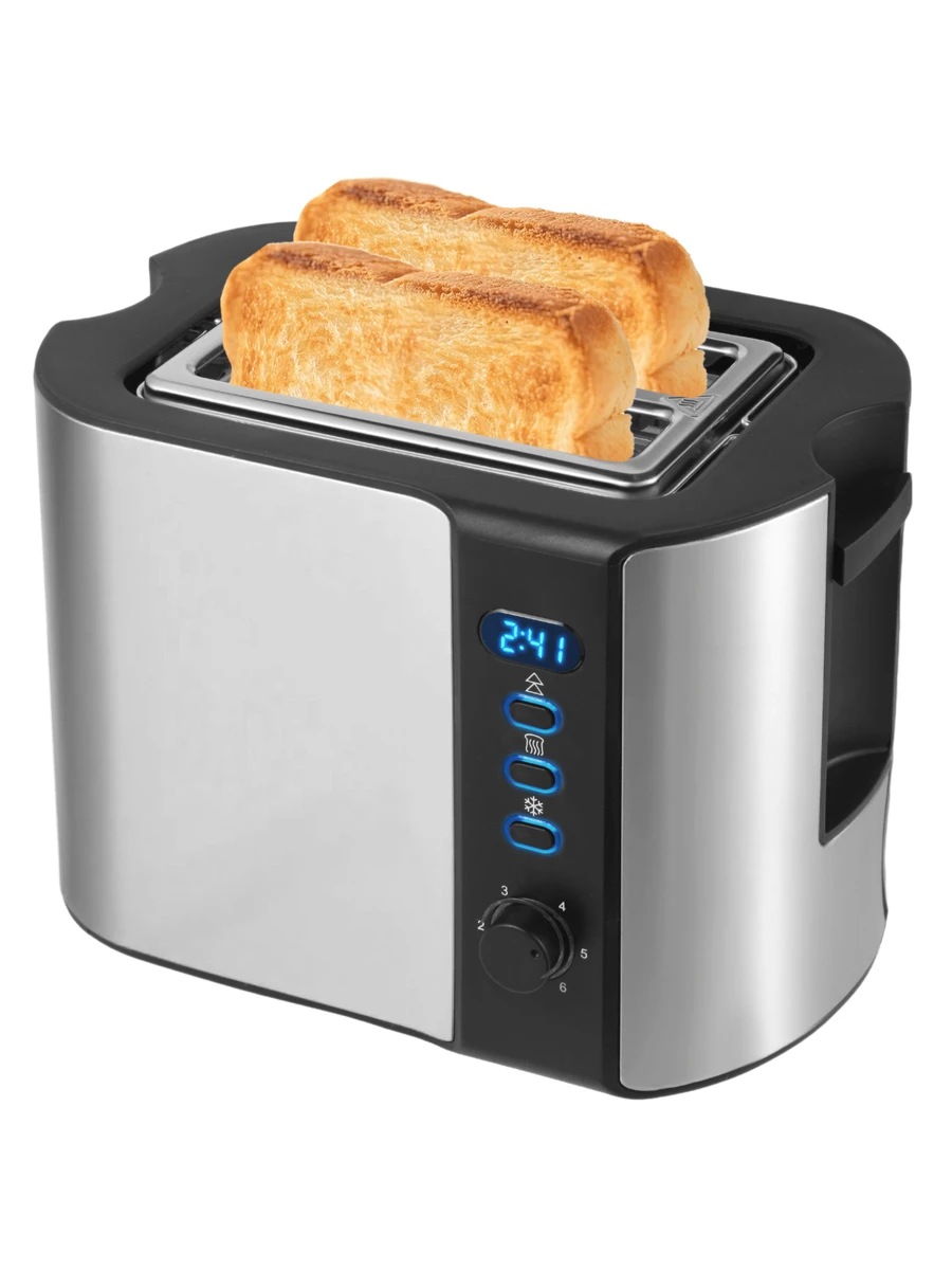 2 Slice Toaster, Extra Wide Slot, 6 Toast Settings, Reheat, Defrost ...