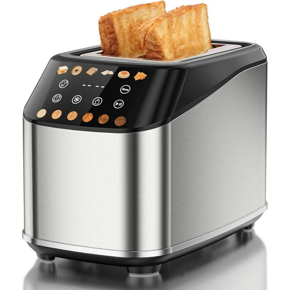 2 Slice Toaster, Fully Automatic Digital Stainless Toaster with ...