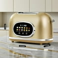 2 Slice Toaster Smart Touch Screen, Retro Stainless Steel Bread Toaster ...