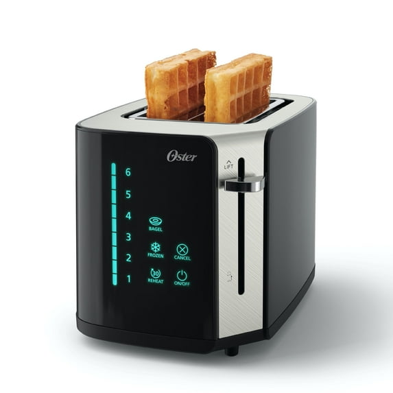 2-Slice Touchscreen Toaster, Digital Countdown Timer, 6 Shade Settings ...