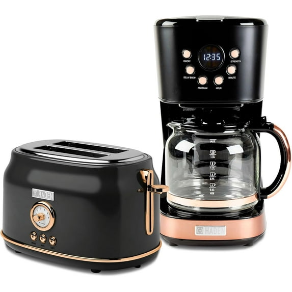 2 Slice Wide Slot Stainless Steel Toaster Bundled with 12 Cup ...