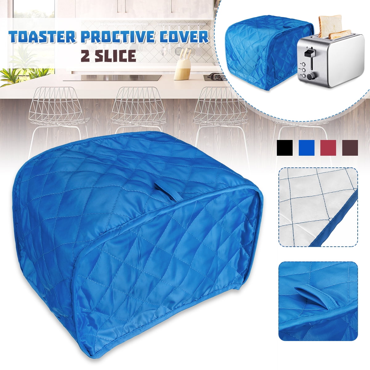 2 Slices Toaster Cover Bread Toaster Waterproof Dustproof Protector ...