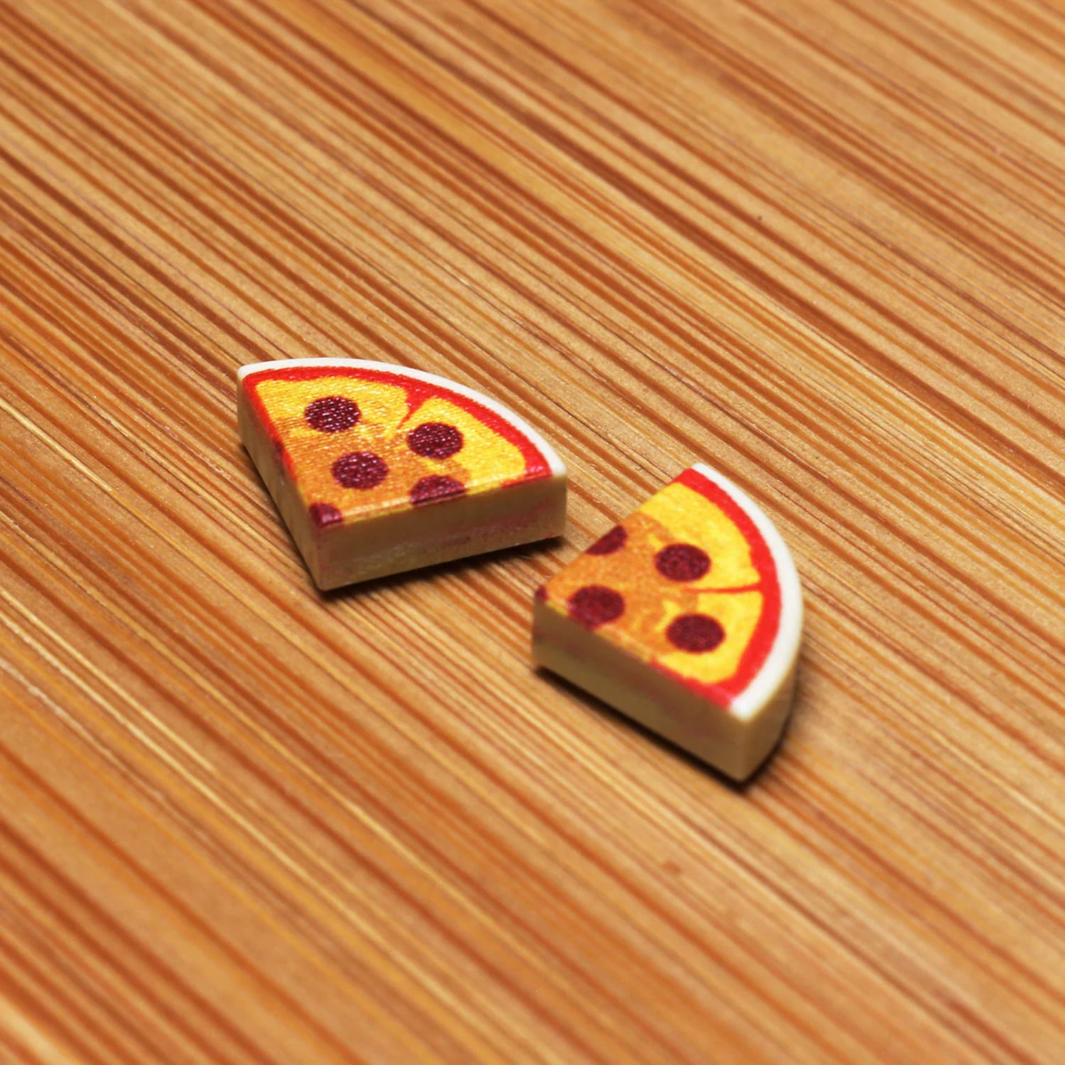2 Slices of Pepperoni Pizza - Custom Printed (1x1 Curved Tile) made ...