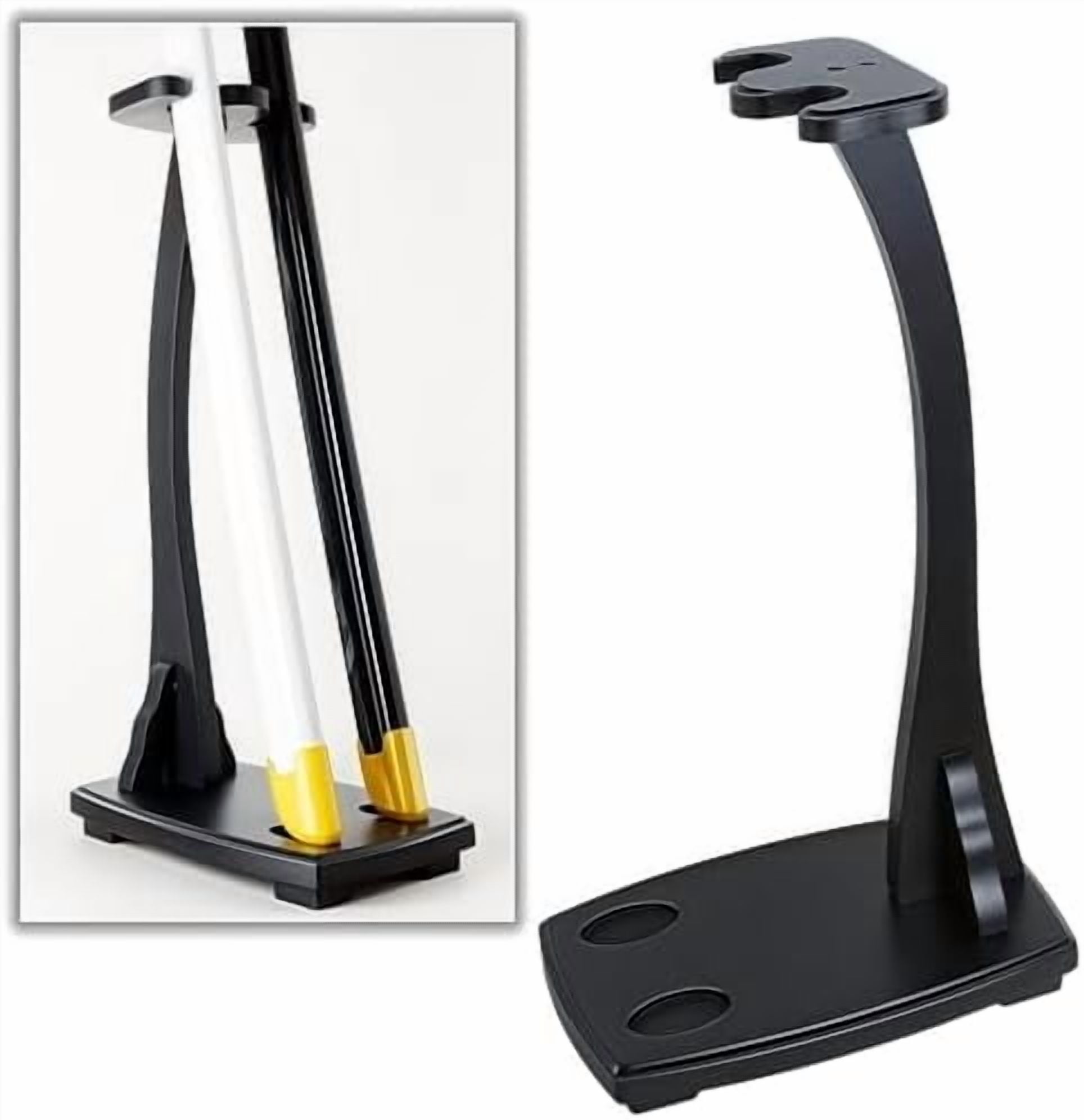 2-Slot Sword Stand Vertical Samurai Sword Katana Tanto Holder Stick ...