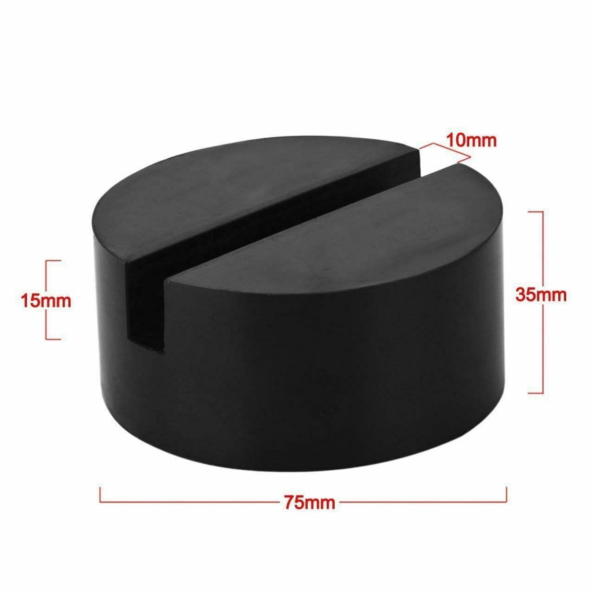 2× Slotted Rail Floor Jack Disk Rubber Pad Adapter for Pinch Weld Side ...