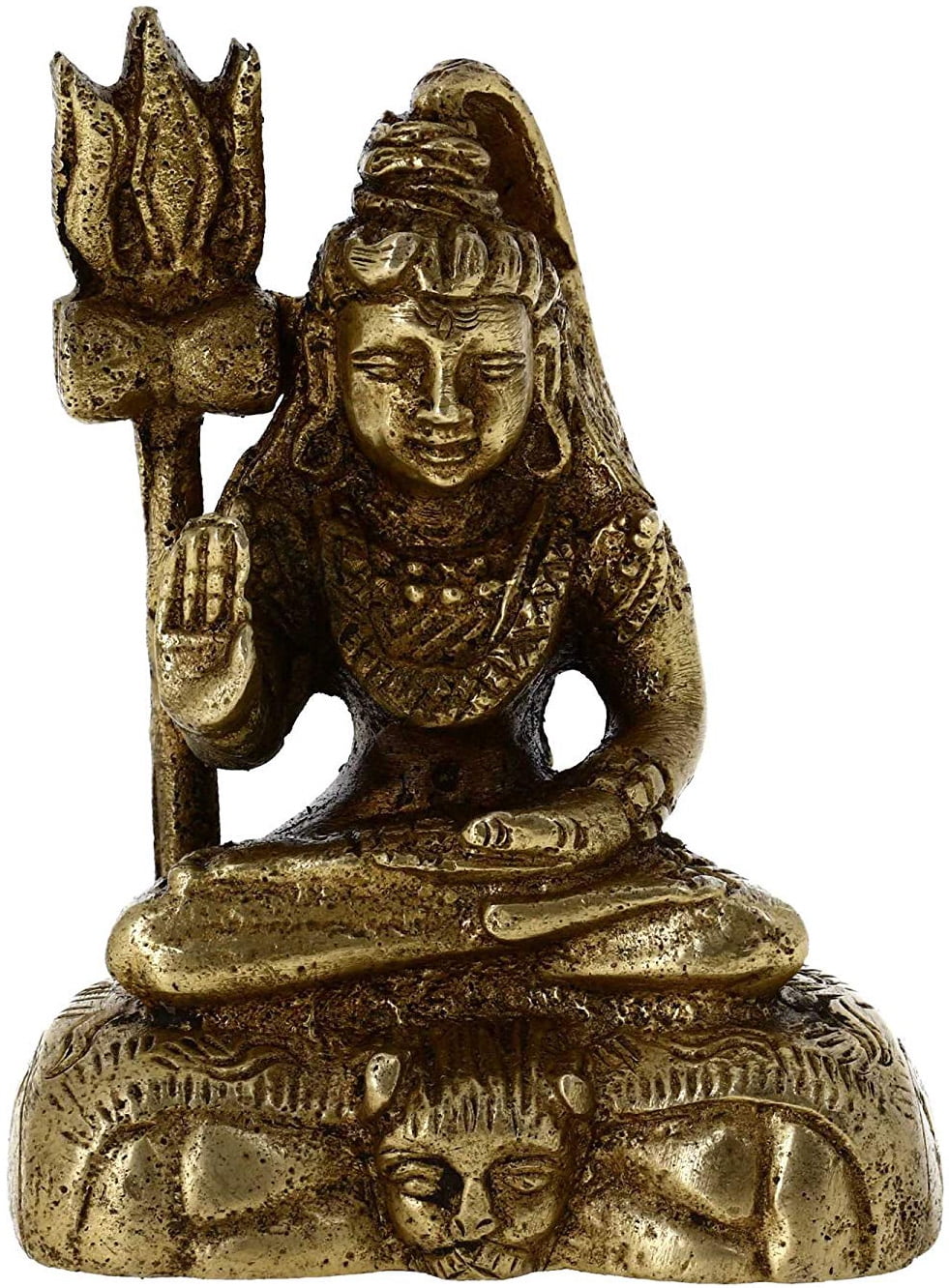 2" Small Blessing Lord Shiva Statue in Brass | Handmade | Made in India ...