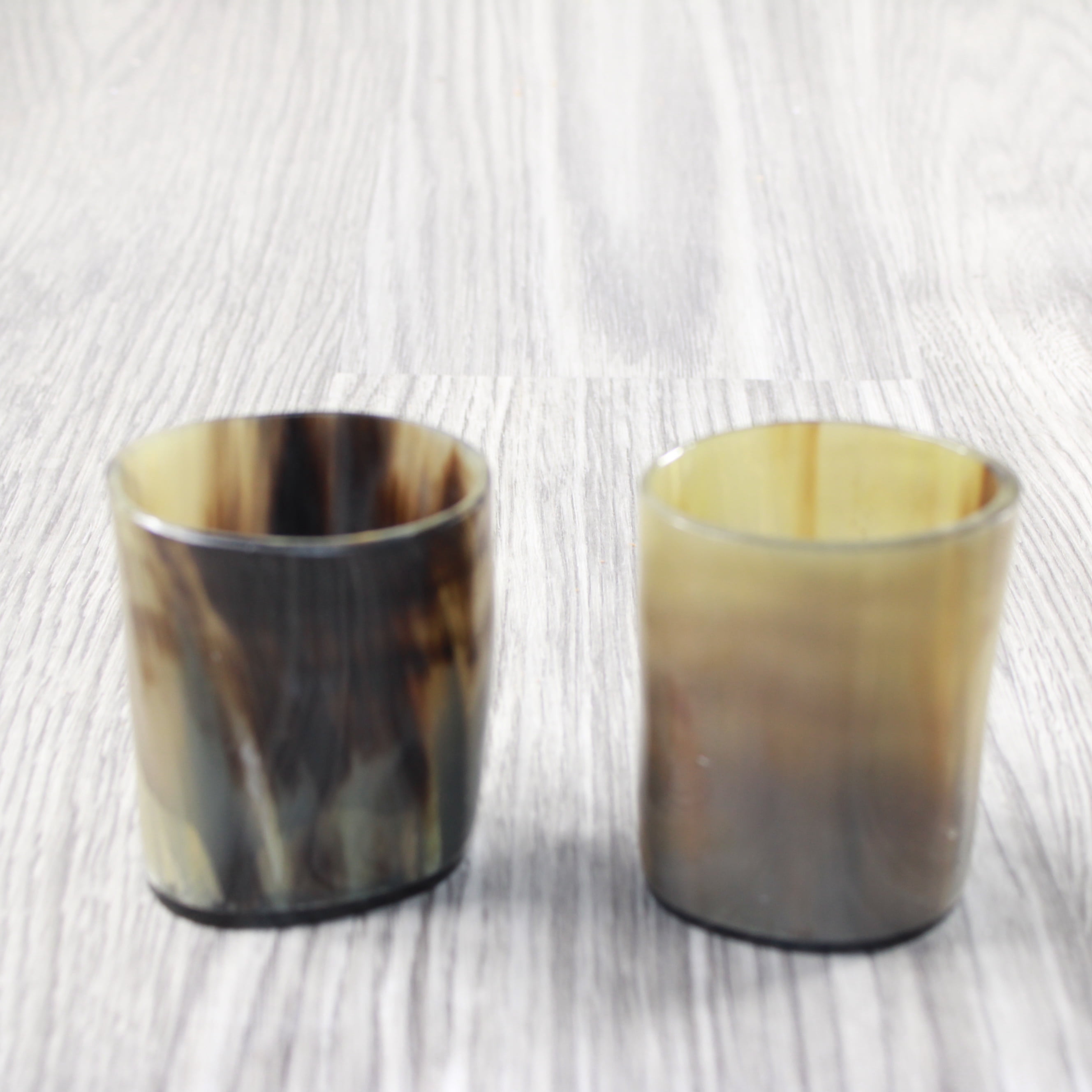 2 Small Horn Glasses #324-2 Medieval Tankard Double Shot Glass ...