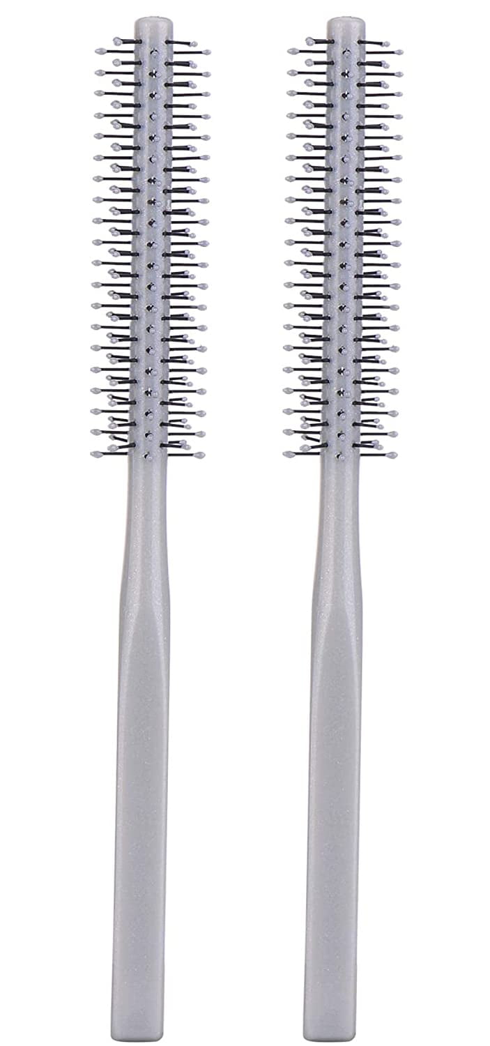 2 Small Round Brush for Blow Drying Short Hair-1 Inch, Roller Styling ...