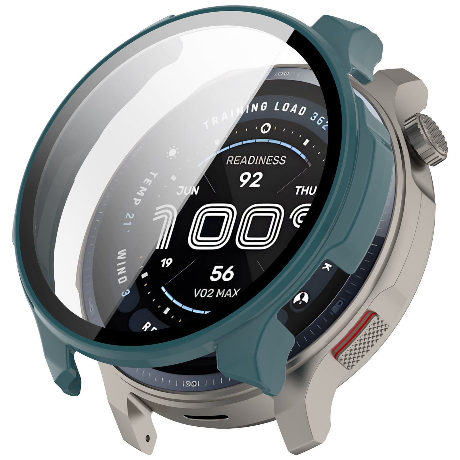 2 Smart Watch Protective Cover with Integrated Tempered Glass Screen ...