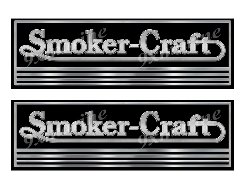 2 Smoker Craft Boat Stickers. Remastered Name Plate - Walmart.com