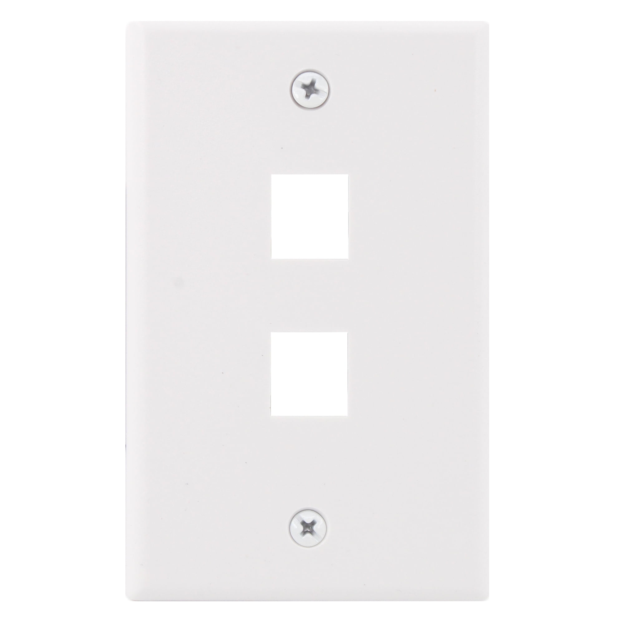 Stuctured Cable Products 202-WT Modular Keystone Face-Plate, 2-Port ...
