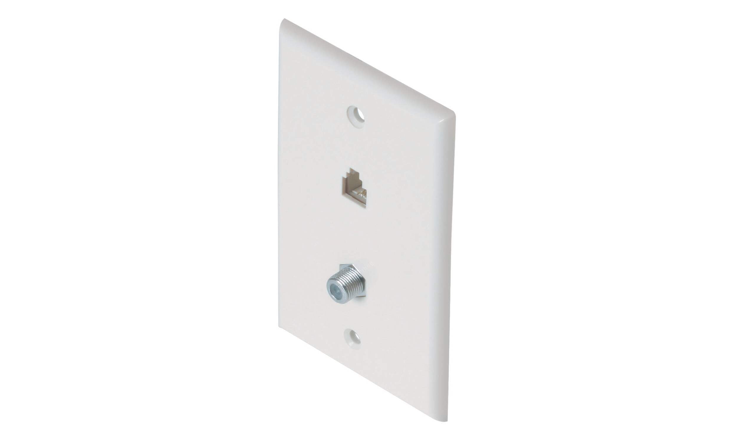 Steren High-Impact 4C Telephone + 1-F81 Wall Plate with Gold-Plated ...