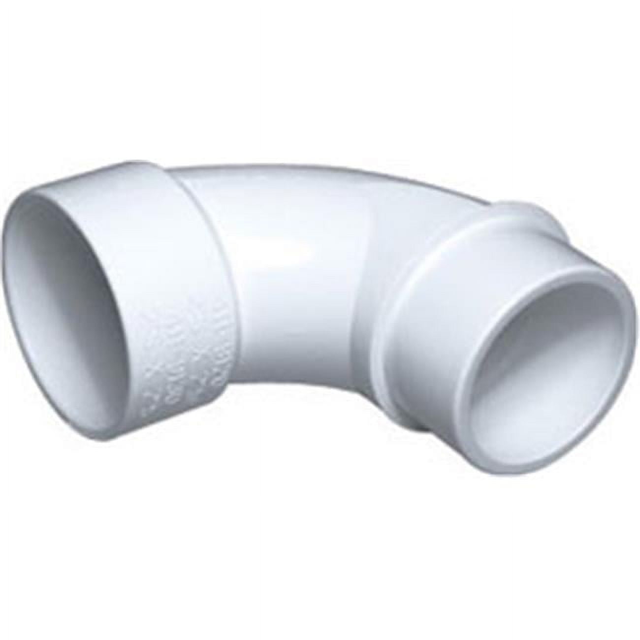 2 Socket x 2 in. Spigot PVC Sweep Elbow - White - Walmart.com