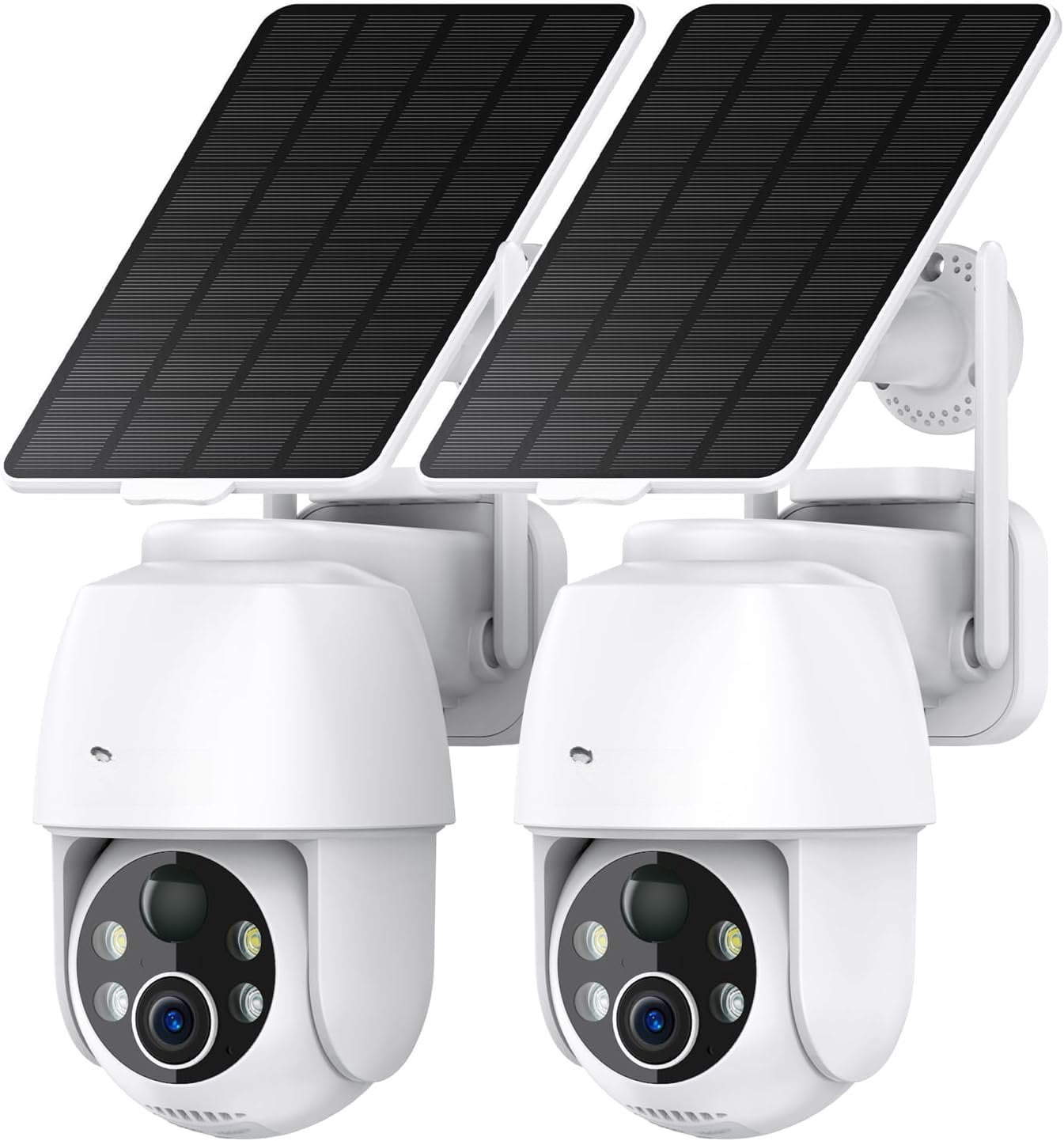 2 Solar Camera Outdoor, - Solar Camera for , 360?Pan & Tilt, 3MP Color ...