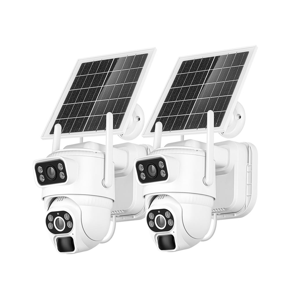 2×Solar Camera Outdoor Wireless, Wireless solar camera with wifi, 2K ...