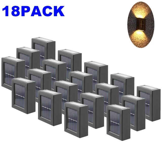 2 Solar Wall Light and Down Illuminate Outdoor Sunlight Sensor Lamp ...