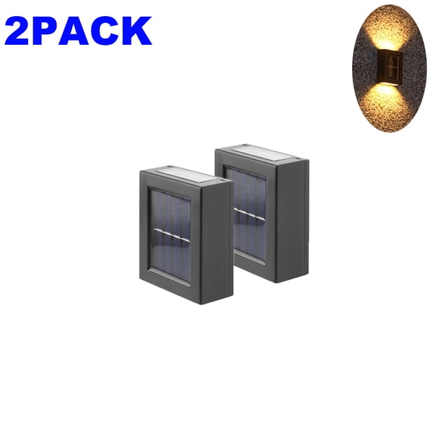 2 Solar Wall Light and Down Illuminate Outdoor Sunlight Sensor Lamp ...