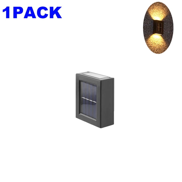 2 Solar Wall Light and Down Illuminate Outdoor Sunlight Sensor Lamp ...
