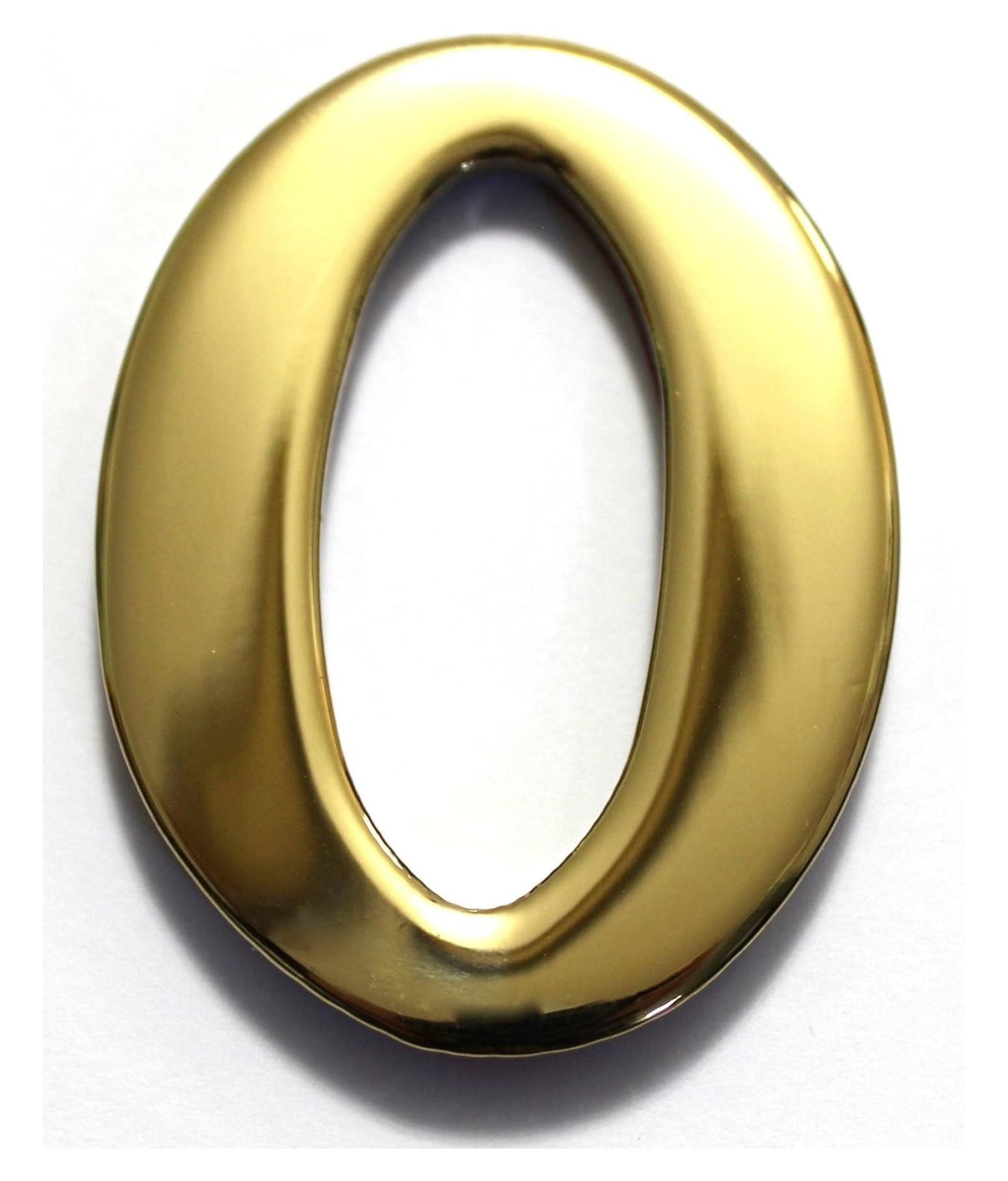 2" Solid Brass Mailbox Number #0 / Two Inch Tall Numbers with Peel and ...