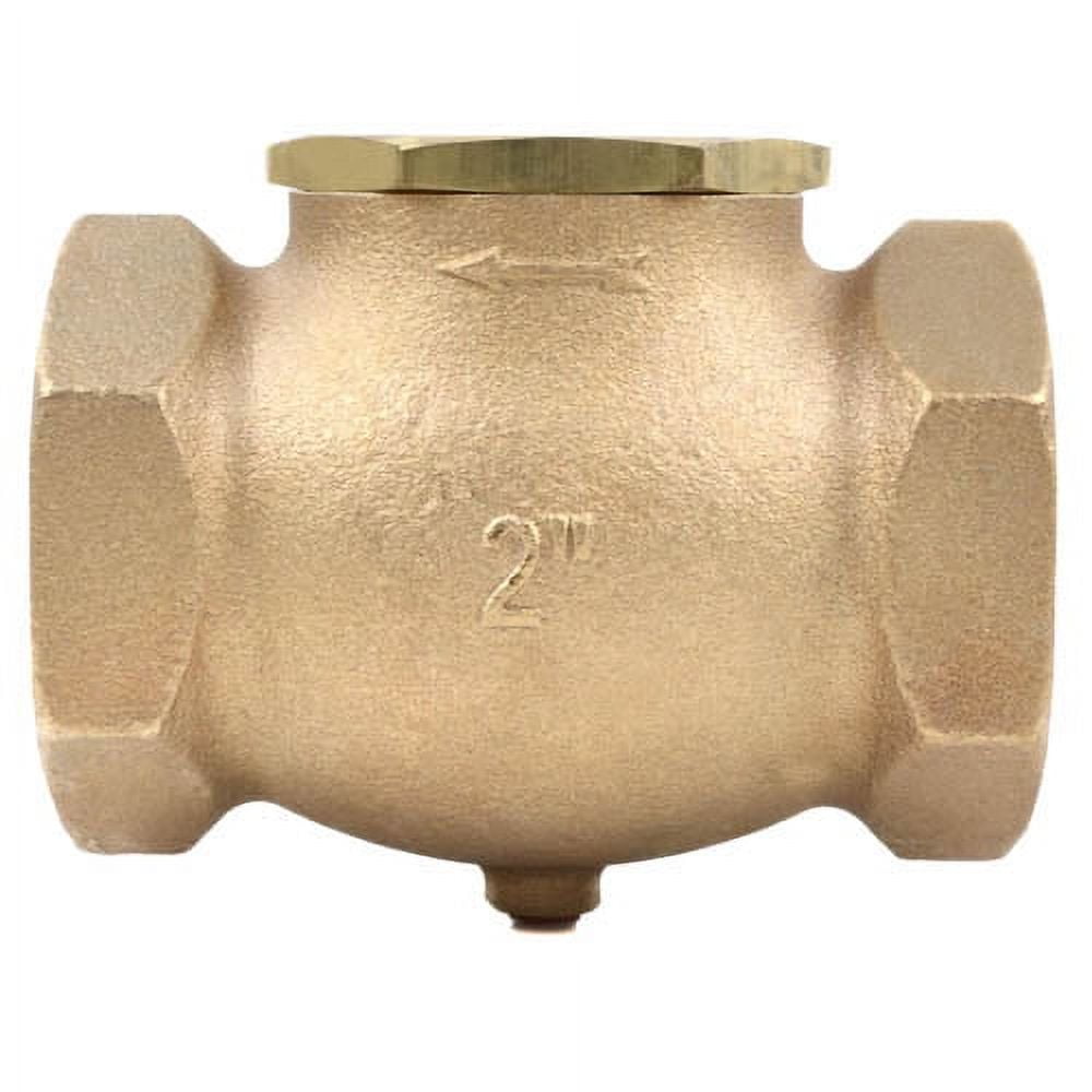 2" Solid Cast Brass In Line Horizontal In Line Check Valve Air ...