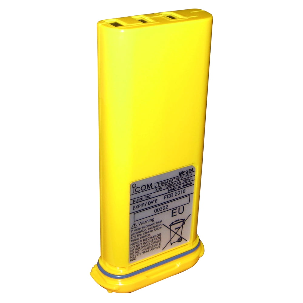2" Solid Yellow Outdoor Marine Icom Lithium Battery Pack 3300mAh for ...