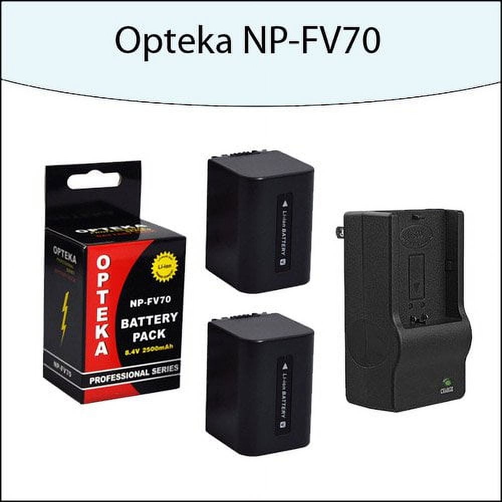 2 Sony NP-FV70 4 Hour Replacement Batteries With AC/DC Rapid Battery Charger For The Sony NEX ...