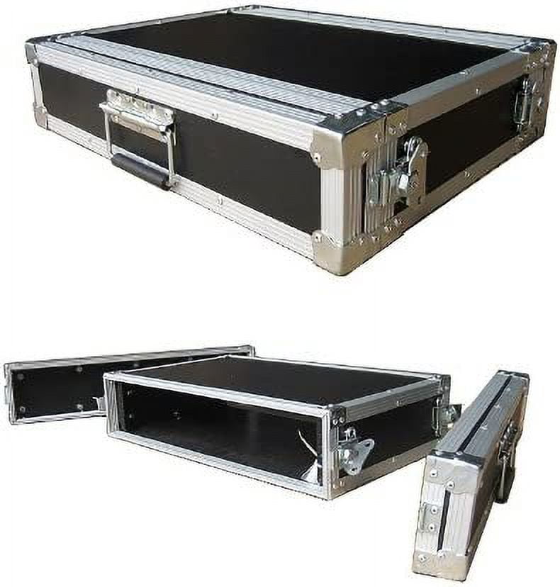 2 Space 2u 12 Inches Deep Medium Duty 1/4 Inch ATA Effects Rack Case ...
