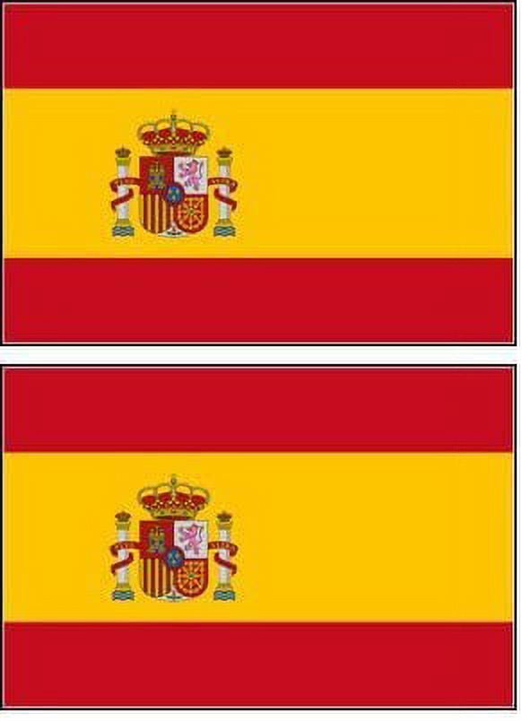 2 Spain Spanish Flag Stickers Decal Bumper Window Laptop Phone Auto ...