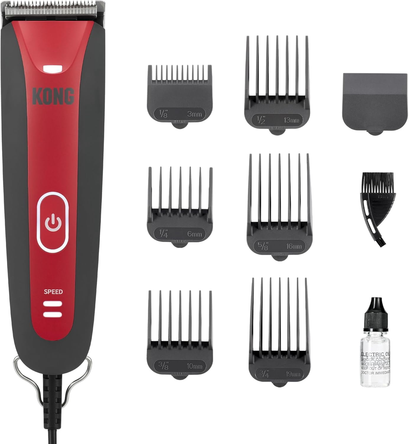 2-Speed Corded Dog Clipper Grooming Kit with Stainless Steel Blade ...