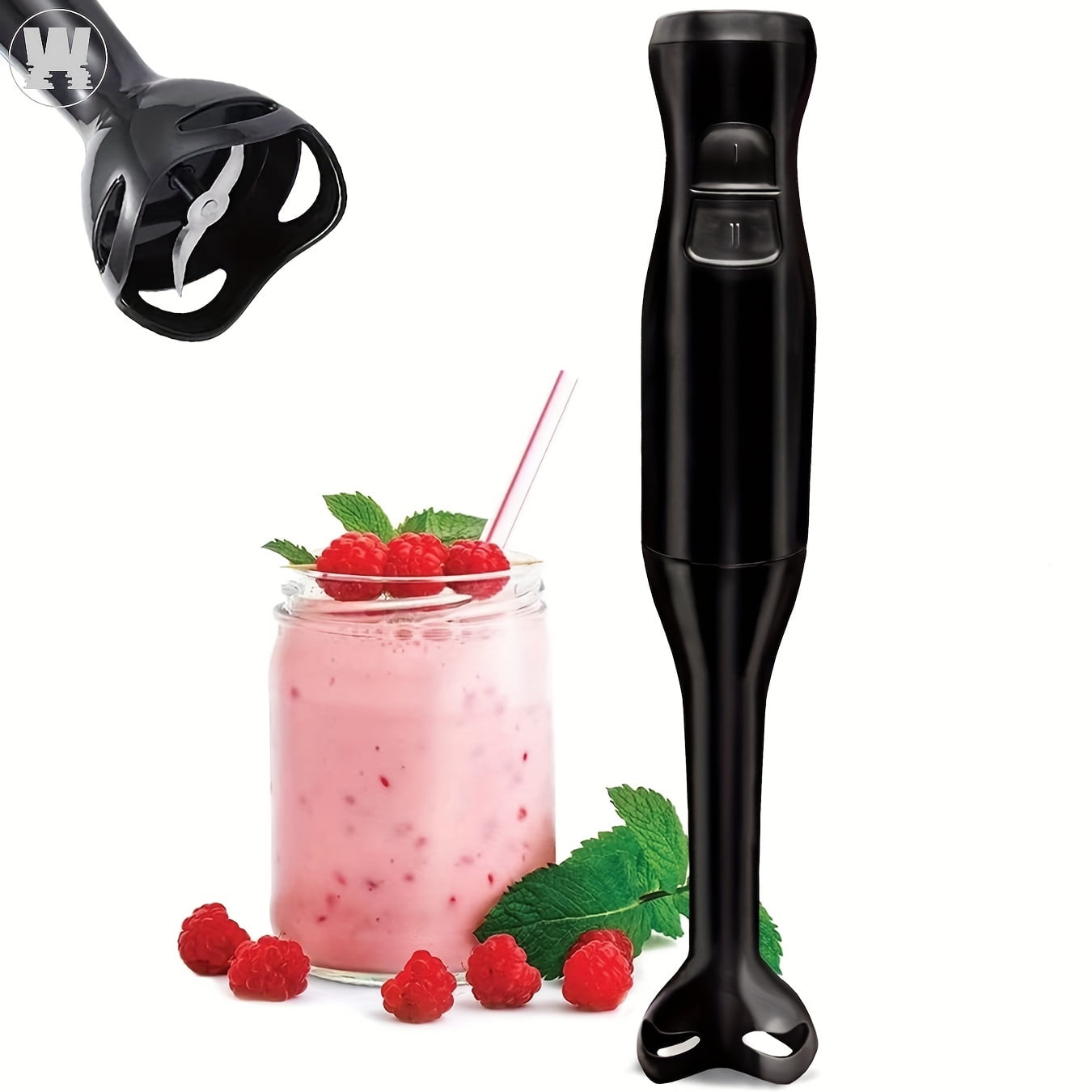 2‑Speed Handheld Immersion Blender, Detachable Shaft for Easy Cleaning ...