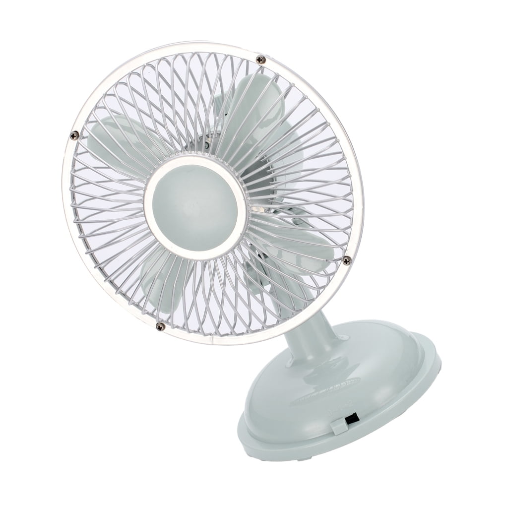 2-Speed Oscillating Table Fan 5.7'' Vintaged USB/AA Battery Power Desk ...
