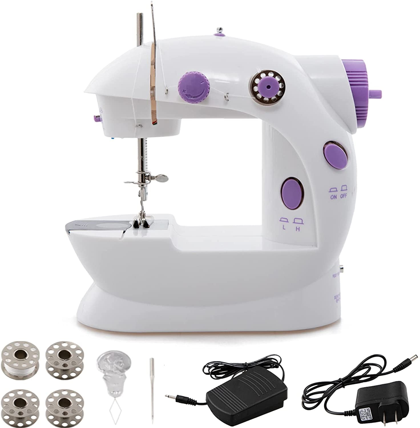 2 Speed Portable Electric Sewing Machine Mini Desktop Handheld ...