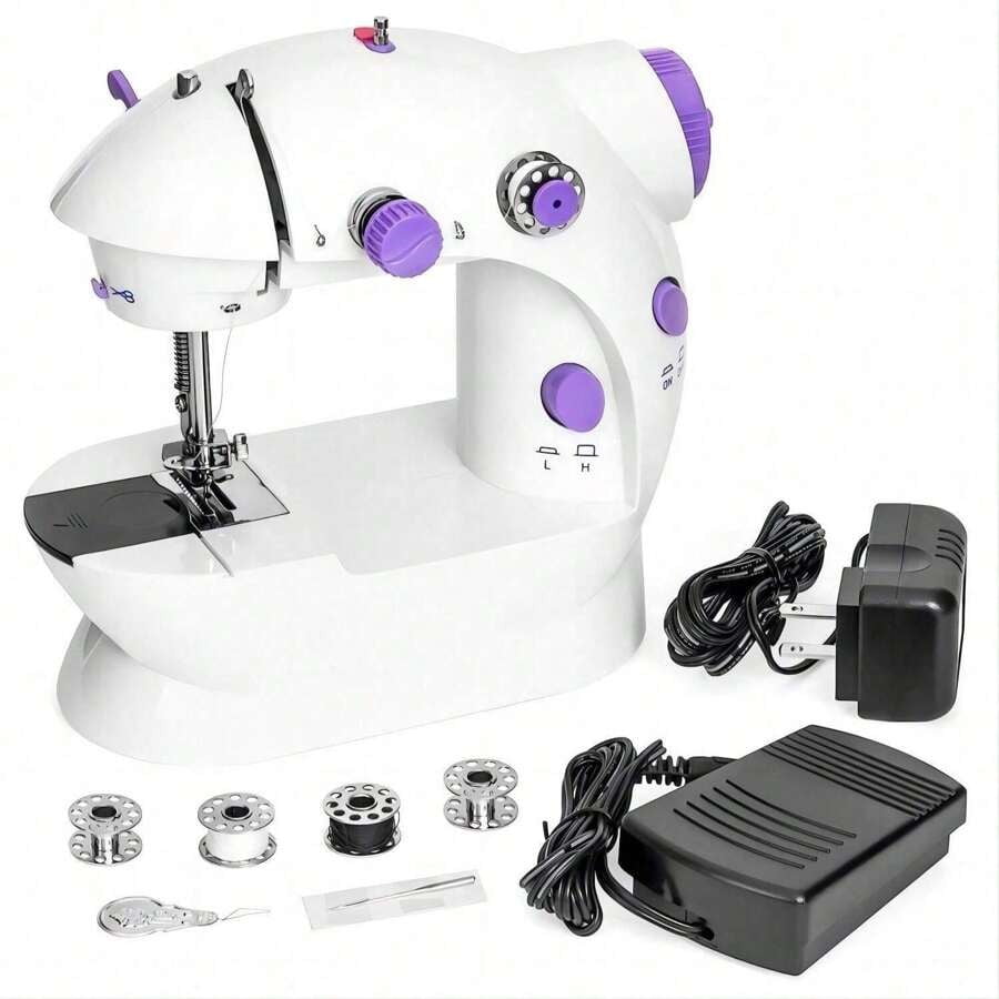 2 Speed Portable Electric Sewing Machine Mini Desktop Handheld ...