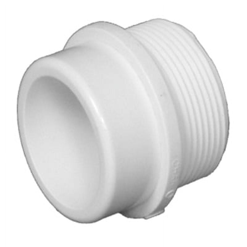 2" Spigot x 2" Male Pipe Thread PVC/DWV Fittings Adapter White, Each ...