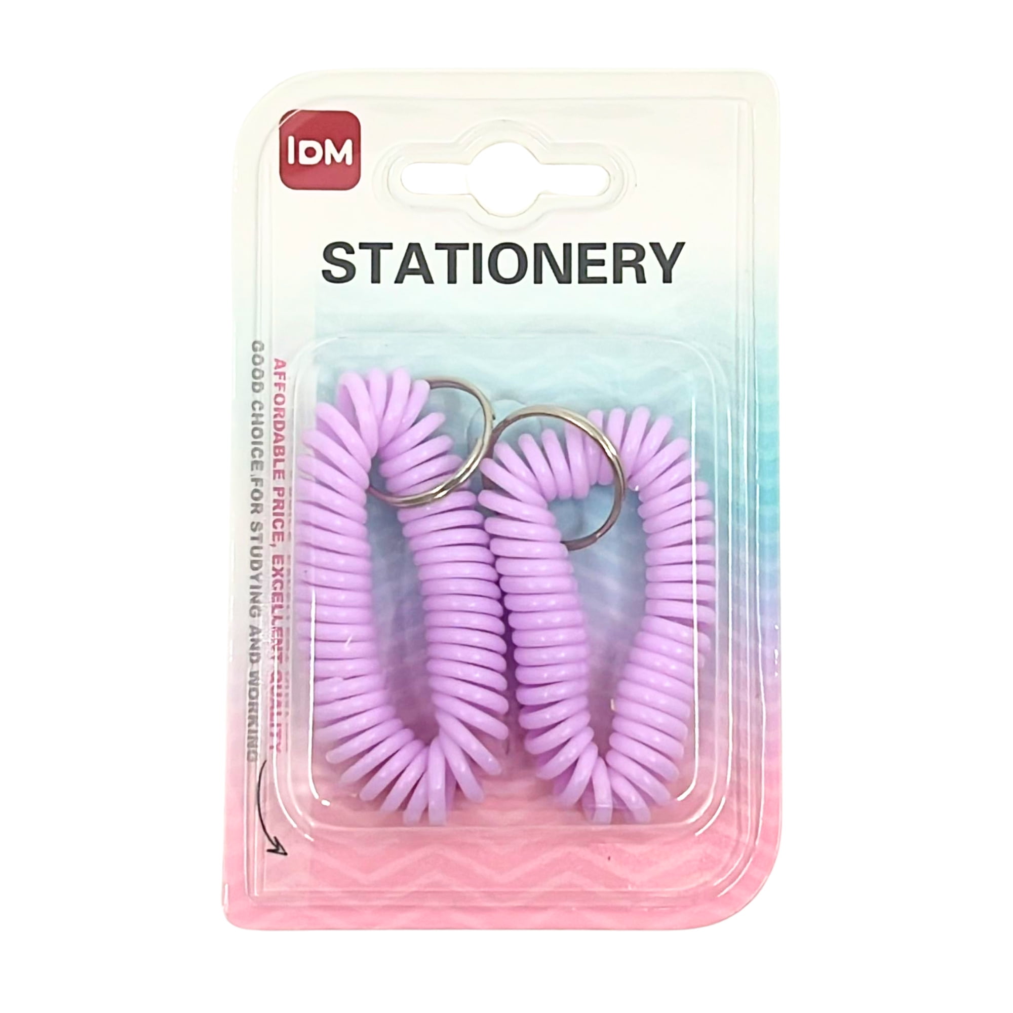 2" Spiral Wrist Coil Keychain with Steel Key Ring:2CT - Walmart.com