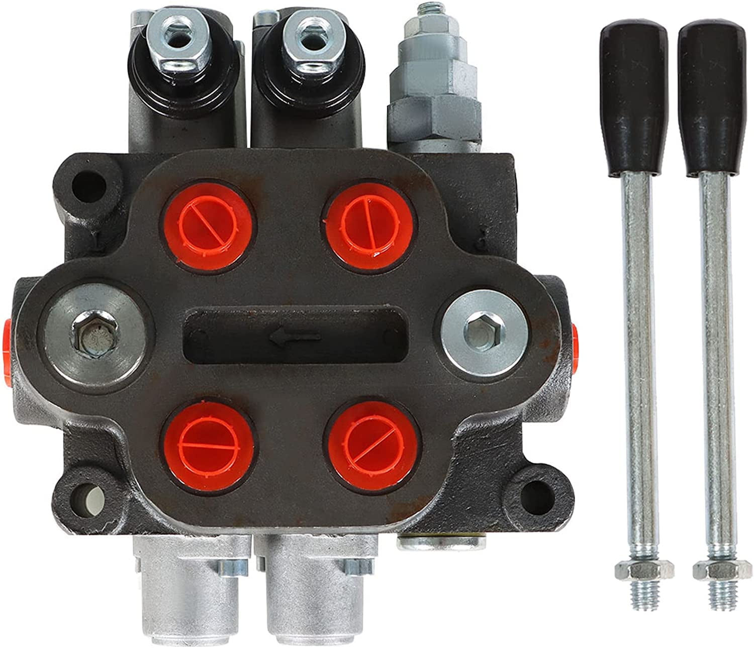 2 Spool 25 GPM Hydraulic Directional Control Valve, 3000 PSI BSPP Ports ...