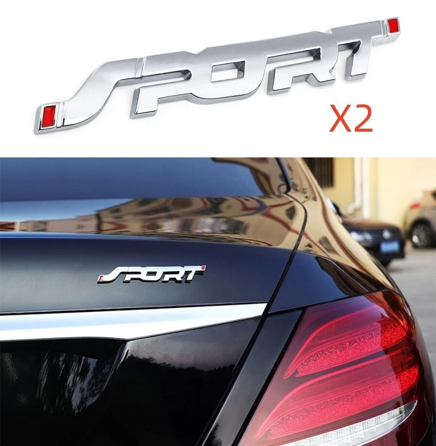 2× Sport Logo Emblem Metal 3D Badge Sticker Car Trunk Decal Accessories ...