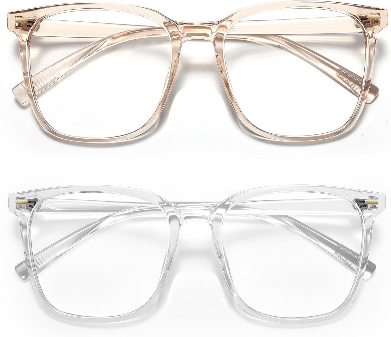 2- Square Blue Light Blocking Glasses for Women Men, Anti- Computer ...