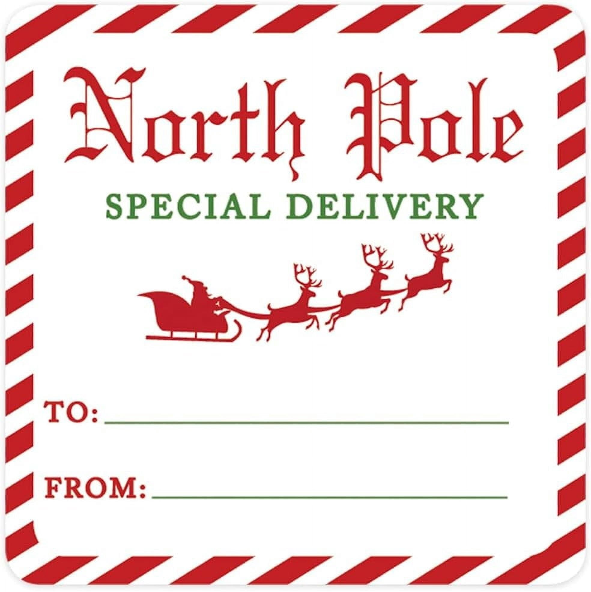Koyal Wholesale 2" Square Christmas To From Stickers For Gifts 40 Pack ...