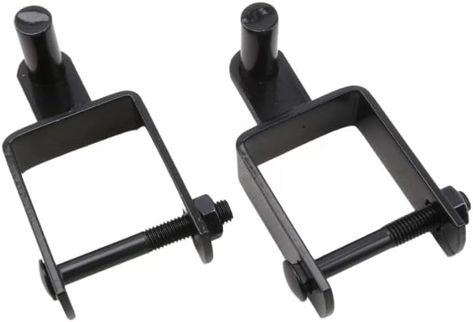 2" Square Male Black Hinge Pair with Bolt and Nut Assembly (5/8" Pintle ...
