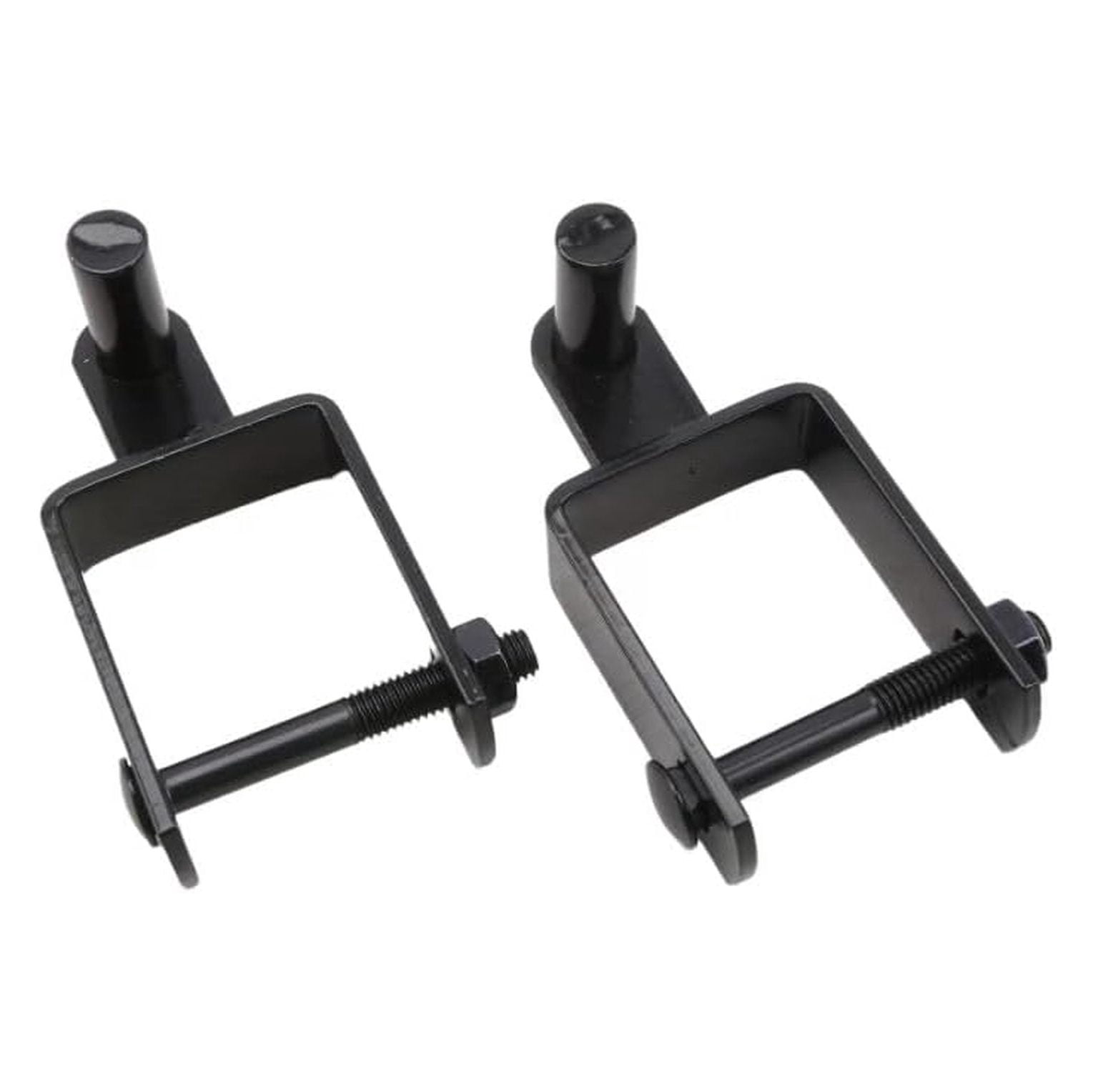 2" Square Male Black Hinge Pair with Bolt and Nut Assembly (5/8" Pintle ...